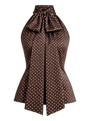 Françoise Susan Silk Top - Brown