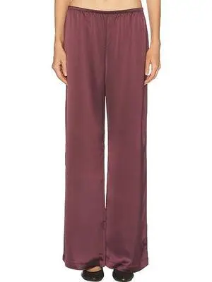 LESET Barb Wide Leg Pant - Malbec