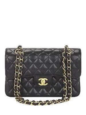 Chanel Caviar Small Classic Double Flap Bag - Black