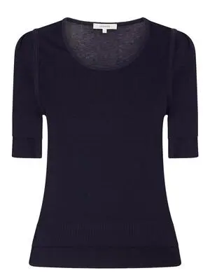 LEMAIRE Trompe L'oeil Knitted T-shirt - Blue