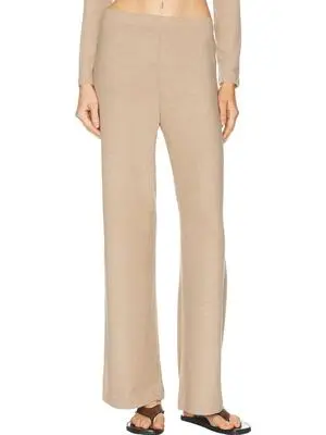 LESET Lauren Wide Leg Pant - Sable