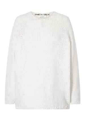 Comme Des Garçons Knitted Relaxed Fit Sweater - White