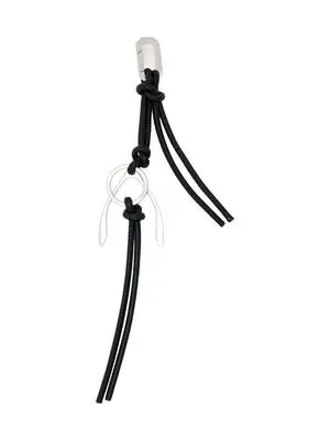 ALLSAINTS Metal Wishbone Bag Charm - Black/silver