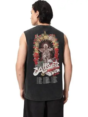 ALLSAINTS Roque Oversized Sleeveless T-shirt - Black