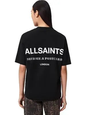 ALLSAINTS Dreamer Oversized Etta Short Sleeve T-shirt - Black