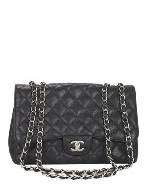 CHANEL Caviar Jumbo Classic Double Flap Bag
