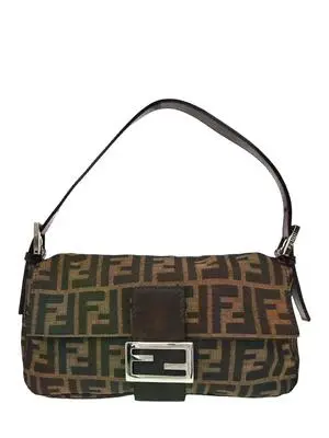 Fendi 2000 Zucca Baguette Handbag - Brown