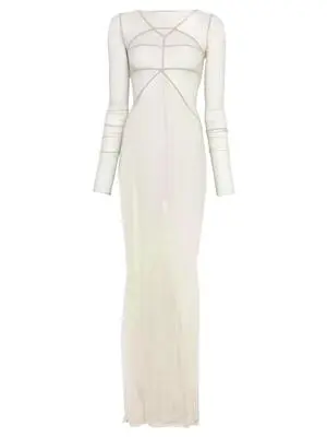 Rick Owens Temple Panelled Maxi Dress - Grey