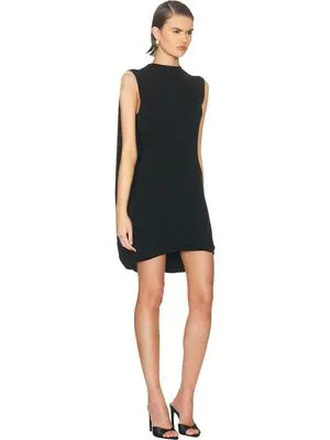 Alexander Wang Fitted Draped Back Mini Dress - Black