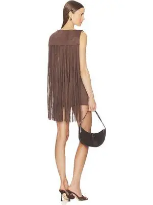 CAMILA COELHO Camila Coelho Lera Mini Dress With Fringe Detail