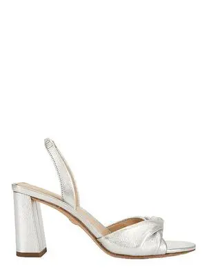 Veronica Beard Tullia Block Heel In Metallic - Silver