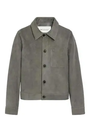 Ami Suede Buttoned Jacket - Grey