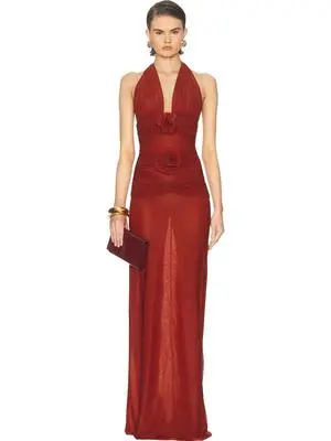 Marianna Senchina Carmen Dress - Maroon