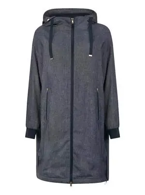 Herno Hooded Zip-fastening Coat - Blue