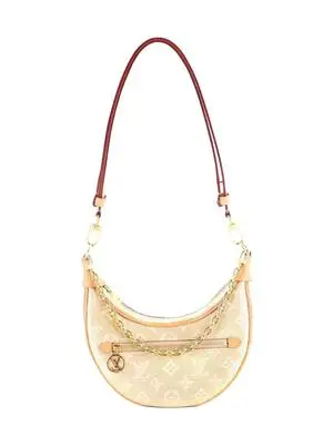 LOUIS VUITTON Loop Handbag Monogram Jacquard Canvas Gold