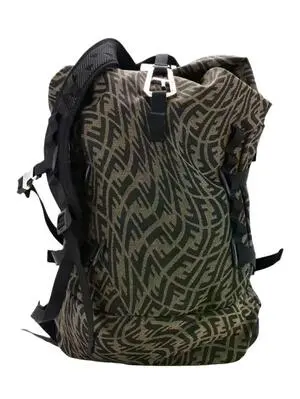 Fendi Sarah Coleman Ferrino Ripstop Vertigo Zucca Canvas Backpack - Brown