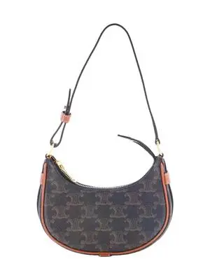 Celine Ava Bag Triomphe Coated Canvas Mini Shoulder Bag - Brown