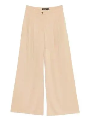 Ralph Lauren Pleated Wide-leg Palazzo Pants - Neutrals