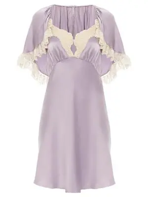 Chloé Mini Cape Dress - Smoky Purple