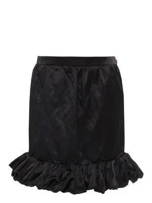 Chloé Mini Skirt With Ruffle Hem - Black