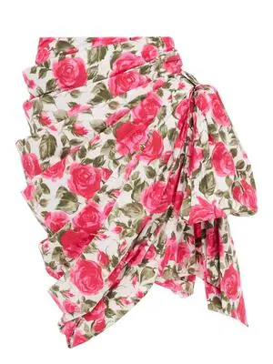 Chloé Knee-length Wrap Skirt - White Pink