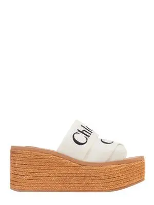 Chloé Woody Wedge Espadrille - White