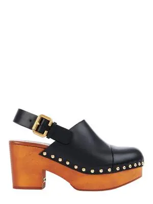 Chloé Jeannette Wedge Clogs - Black