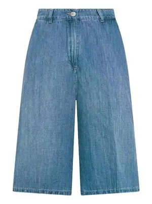 Seventy Button Detailed Shorts - Blue