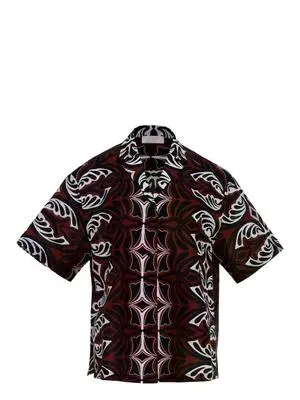 Devotion Patterned Short-sleeved Shirt - Red