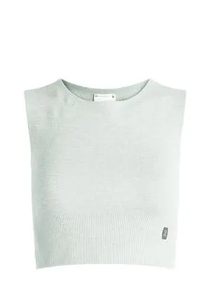 On Studio Knit Crop Top - Mineral Heather