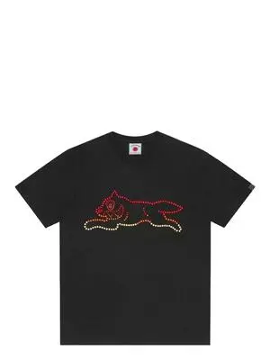 ICECREAM Crystal Running Dog T-shirt - Black