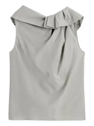 Cos Oversized Draped Top - Gray