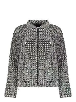 Herno Zip-up Bouclé Puffer Jacket - Black