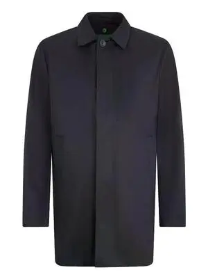 Herno Single-breasted Point-collar Coat - Blue