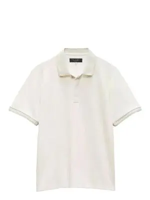 Rag & Bone Pique Polo Shirt - Neutrals