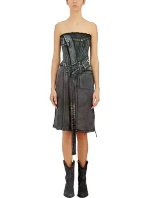 Ottolinger Belted Tube Midi Dress - Black