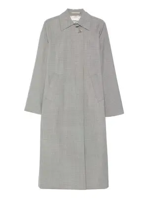 Our Legacy Checked Single-breasted Coat - Grey