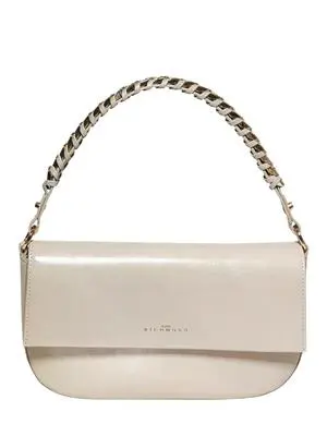 John Richmond Flap Top Bag With Chain Strap - Neutrals