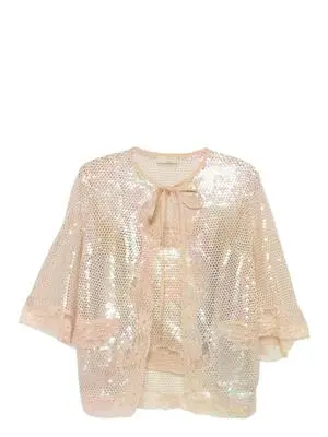 Elie Saab Cardigan And Top Set - Neutrals
