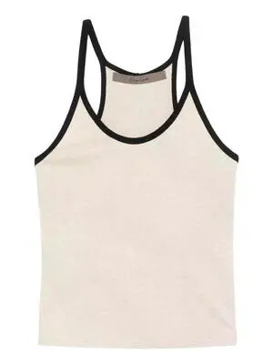Enza Costa Scoop-neck Top - Neutrals