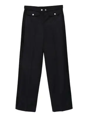 Alexander McQueen Straight-leg Trousers With Button Detail - Blue