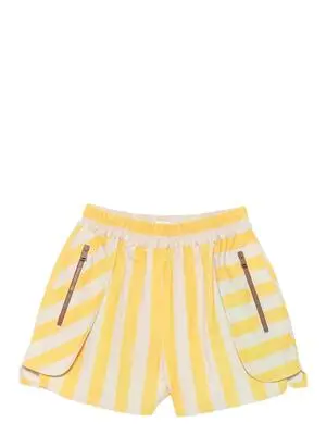Fendi Striped Shorts - Yellow