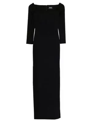 Solace London Lolita Square-neck Maxi Dress - Black