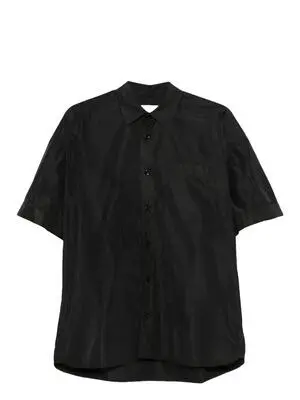 NACKIYE Dad's Short Sleeve Pocket Shirt Black