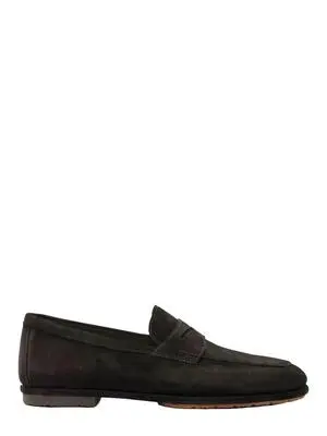 Santoni Santoni Suede Loafers Brown