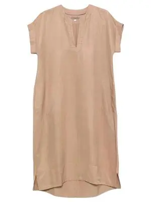 European Culture V-neck Midi Dress - Neutrals