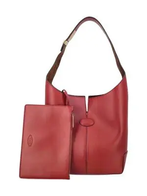 TOD'S Small Di Bag Folio Shoulder Bag Red