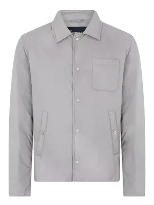 Herno Pointed Collar Chest Pocket Shirt Jacket - Grey