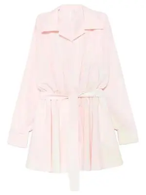Norma Kamali Belted Flared Mini Dress - Pink