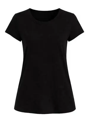 Velvet By Graham & Spencer City Slub Crew-neck T-shirt - Black
